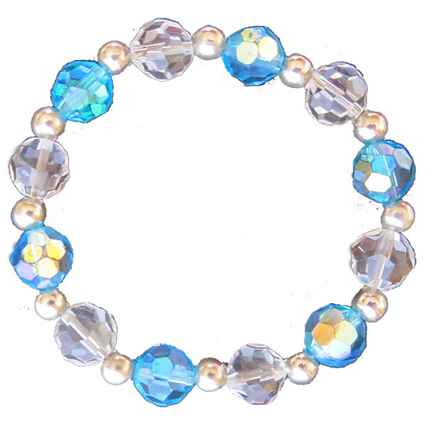 Pulsera de cristal austriaco y plata